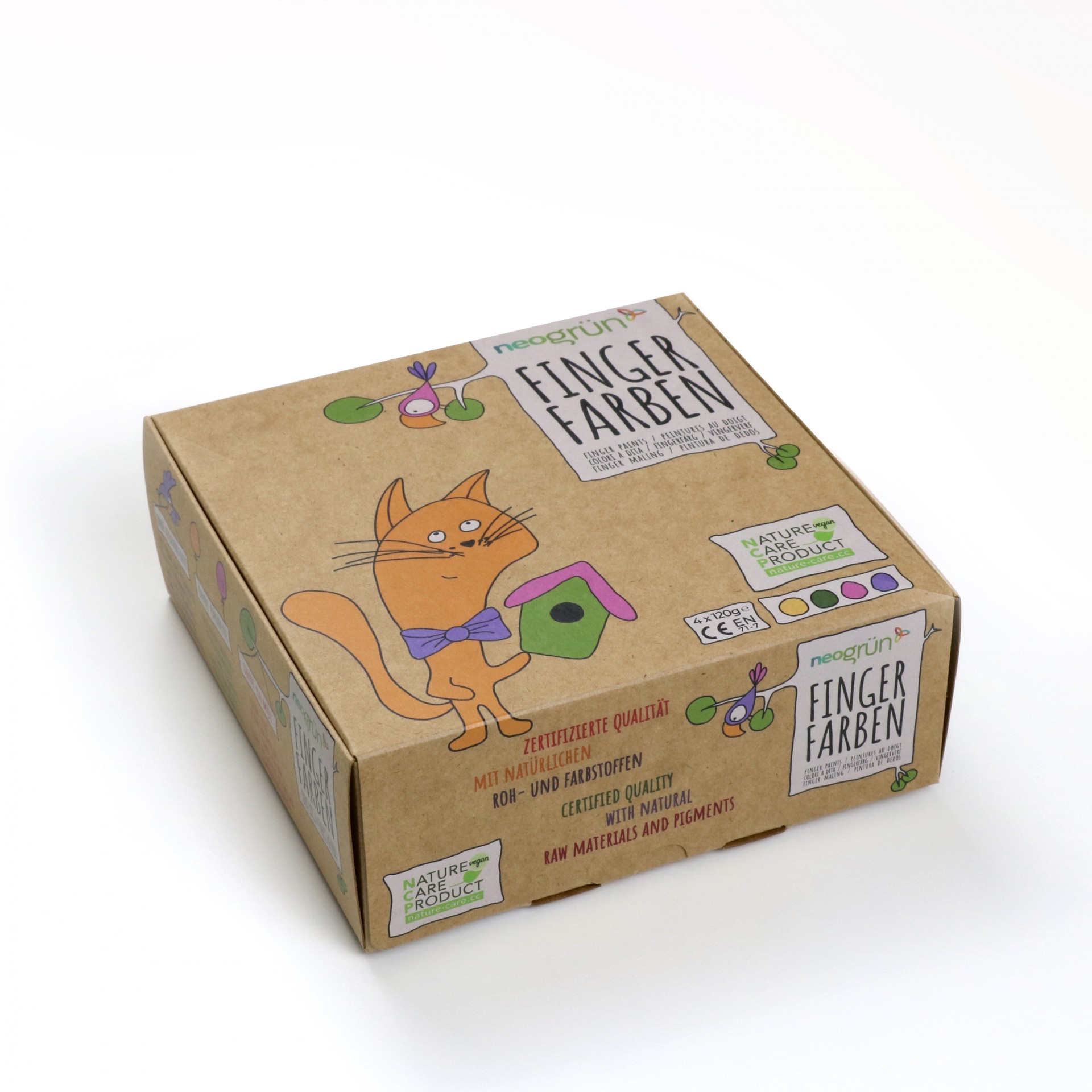 "Luka" Gato Tinta de Dedo Natural e Vegan - Neogrun | Bosque Feliz